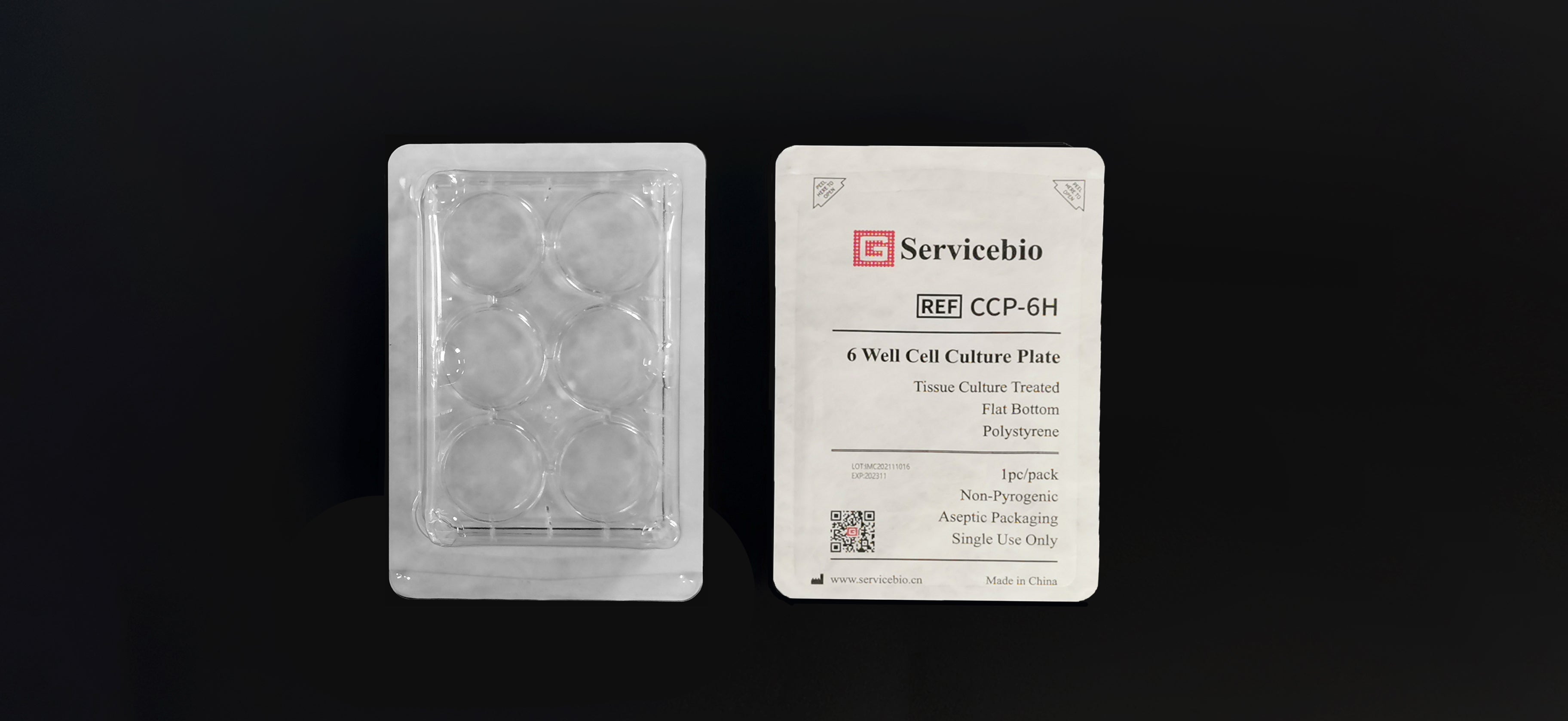 Cell culture plate, 6 wells, flat bottom, TC treated with lid, sterile – Pacific Laboratory Products