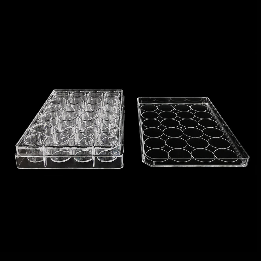 Cell culture plate, 24 wells, flat bottom, TC treated with lid, steril ...