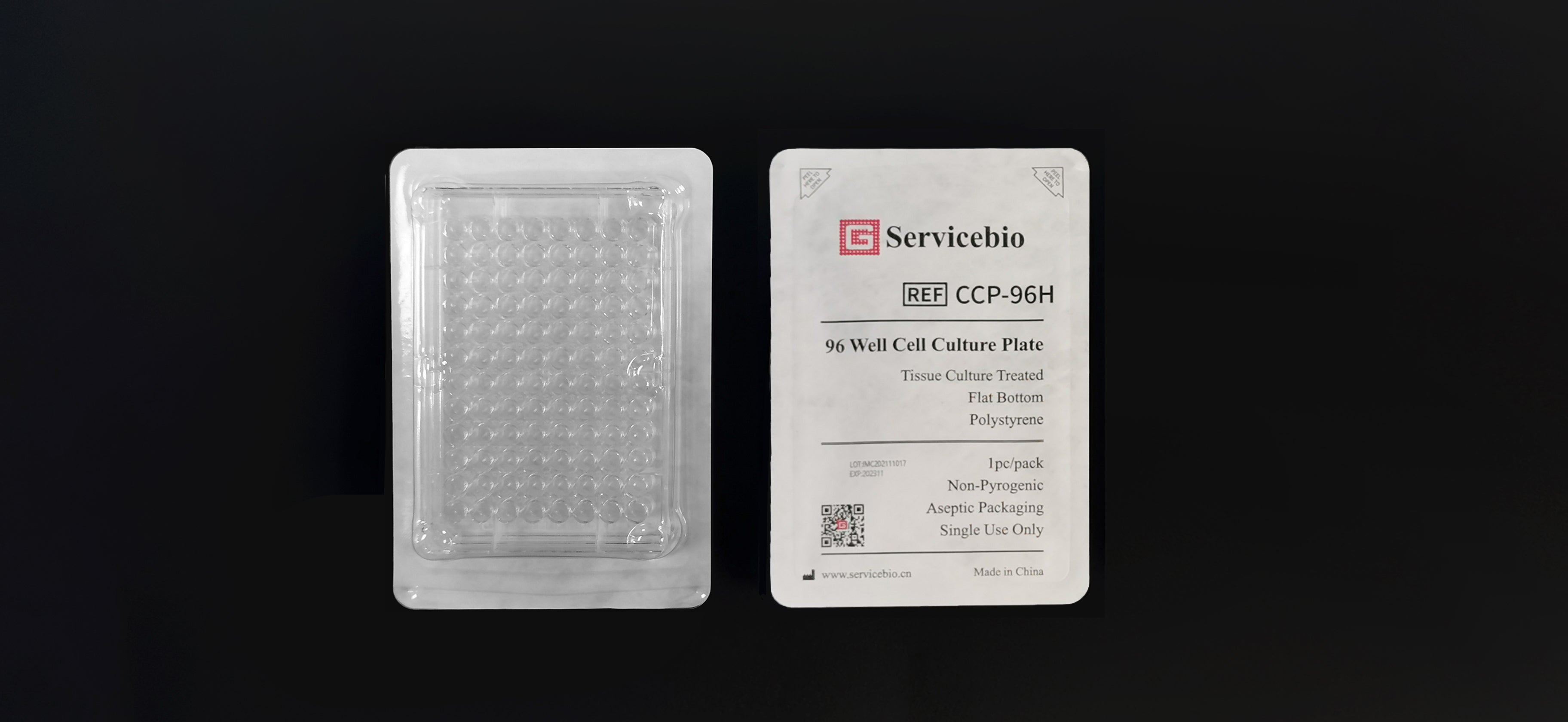 Cell culture plate, 96 wells, flat bottom, TC treated with lid, steril ...